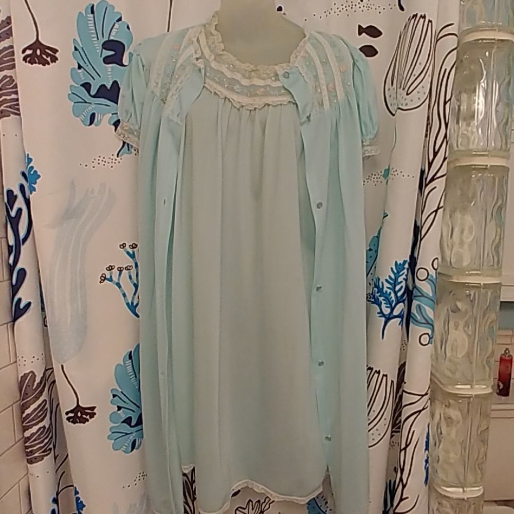 Vintage 50s Snowdon Lingerie Nightie Babydoll Gown - Gem